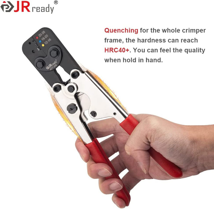 JRready CRIMP TOOL KIT: ACT-232(RED) (M22520/37-01 AD-1377) Crimp Tool ...