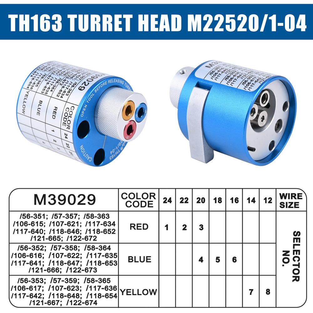 JRready TH163 M22520/1-04 Turret Head For M38999 Series MIL Pin/Socket ...