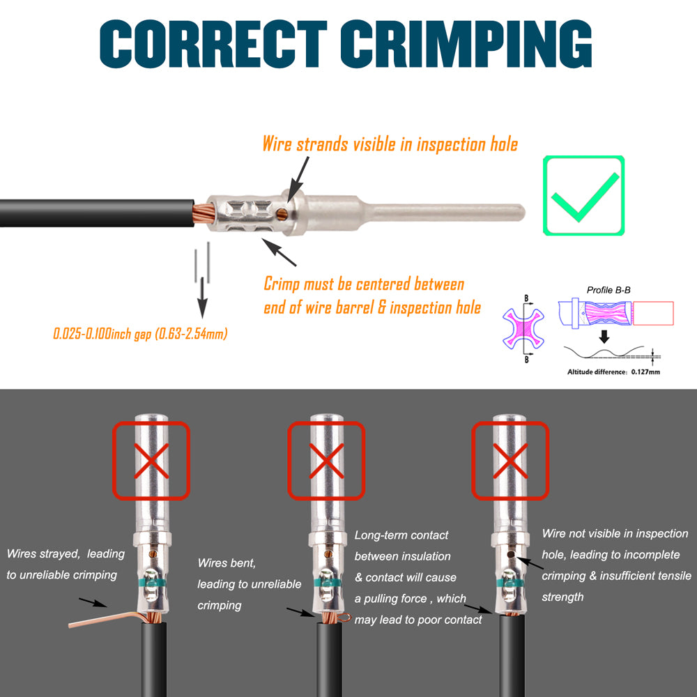 JRready ST6289 Deutsch Solid Barrel Contacts Size 12 16 20 for DTP,DT ...